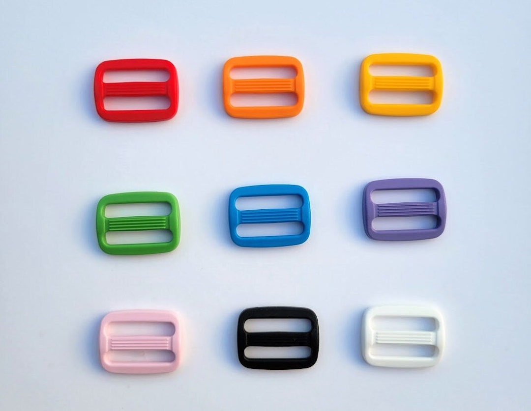 1in (25mm) Tri-glide Sliders 5 Piece Set, Adjustable Strap for Webbing ...