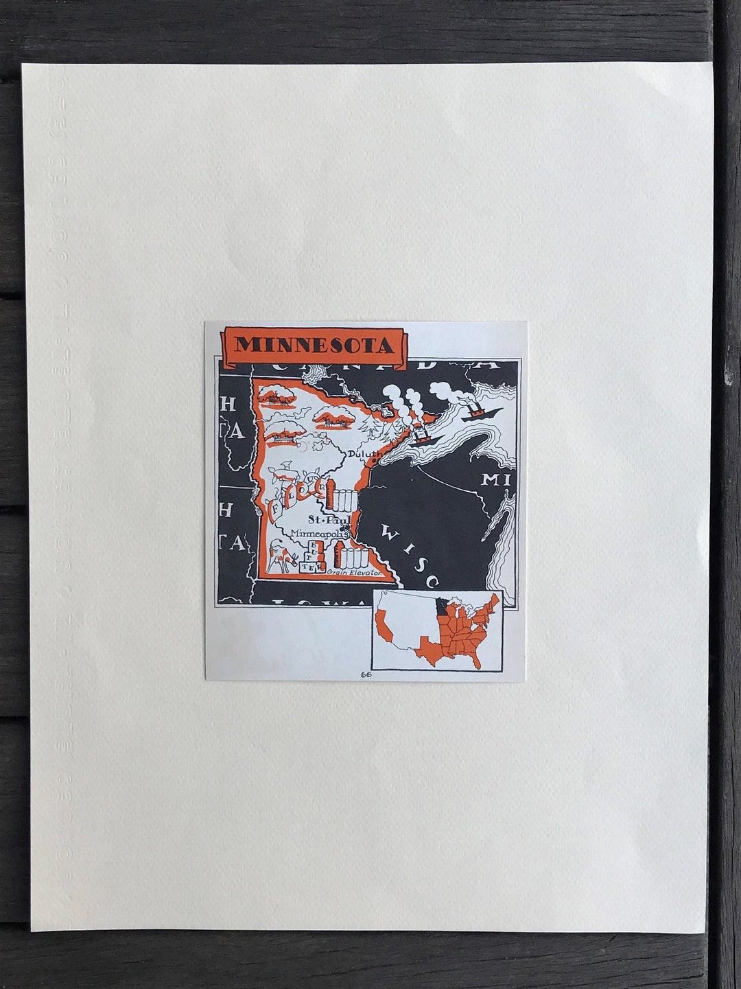 Original 1931 Pictorial Map of Minnesota - Etsy