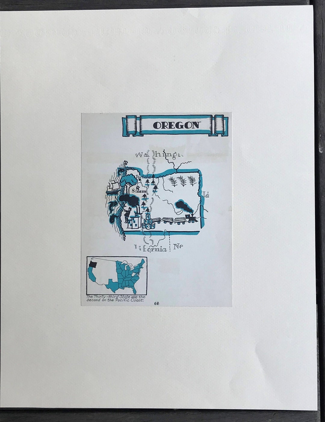 Original 1931 Pictorial Map of Oregon - Etsy