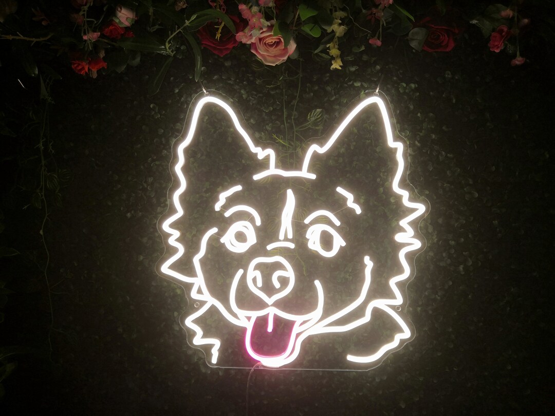 Pet Portrait Neon Sign Dog Neon Lights Animal Led Signs Custom Pets ...