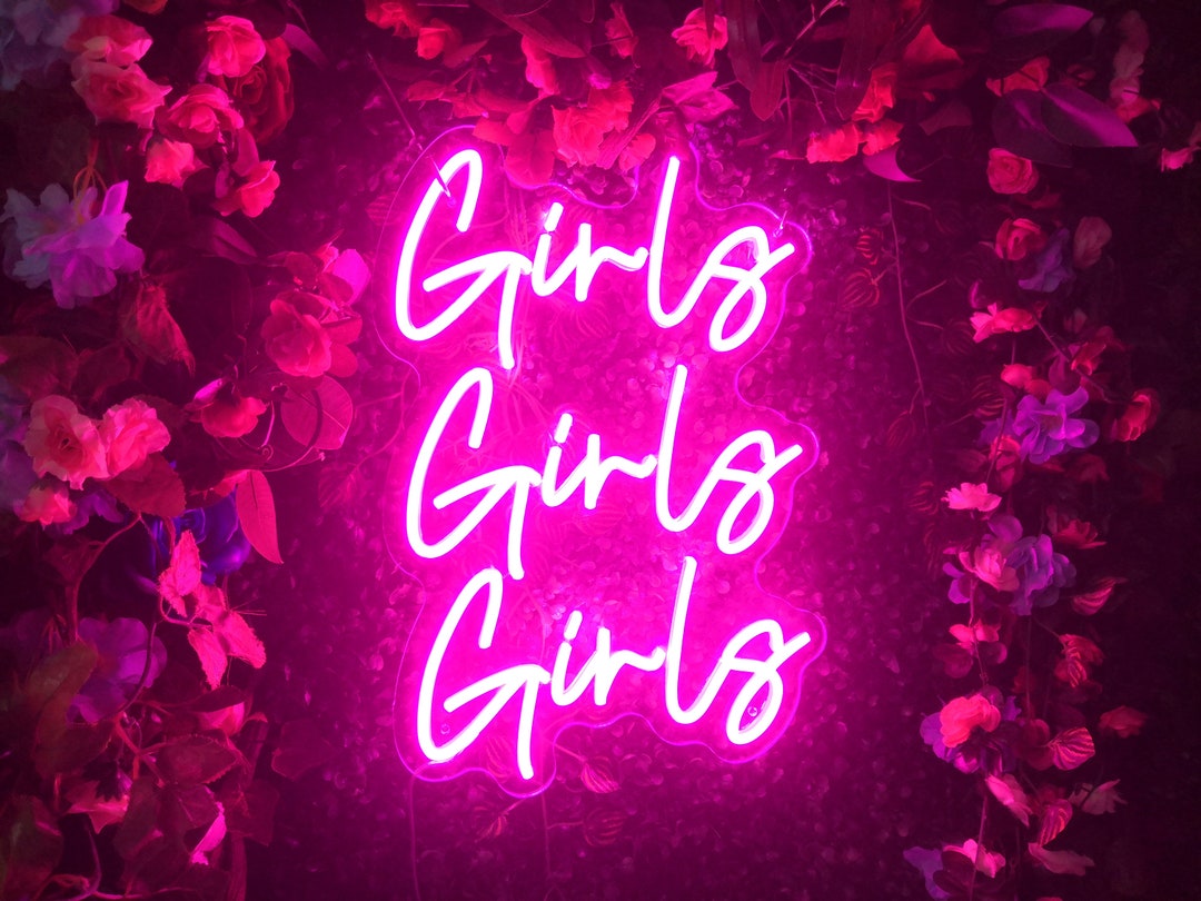 Girls Girls Girls Neon Sign Wall Decor Neon Light Led Sign for Bedroom ...