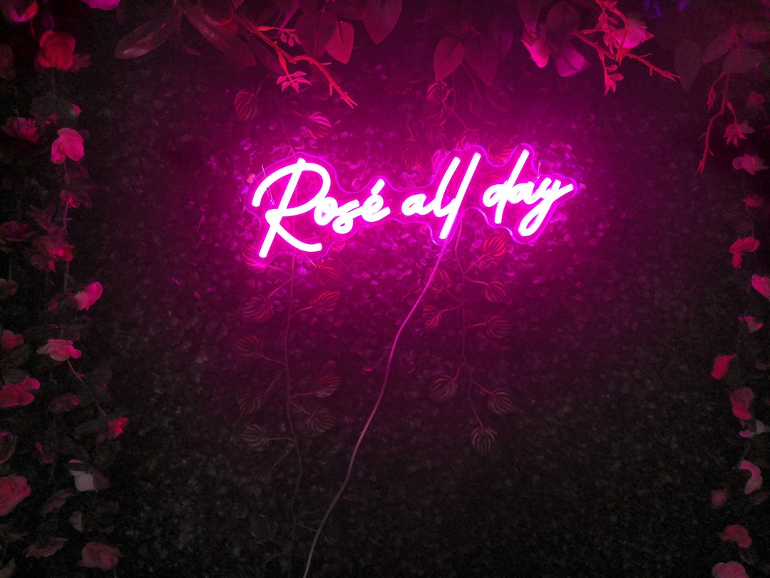 Custom Rose All Day Neon Sign: Wedding, Home Decor - Etsy