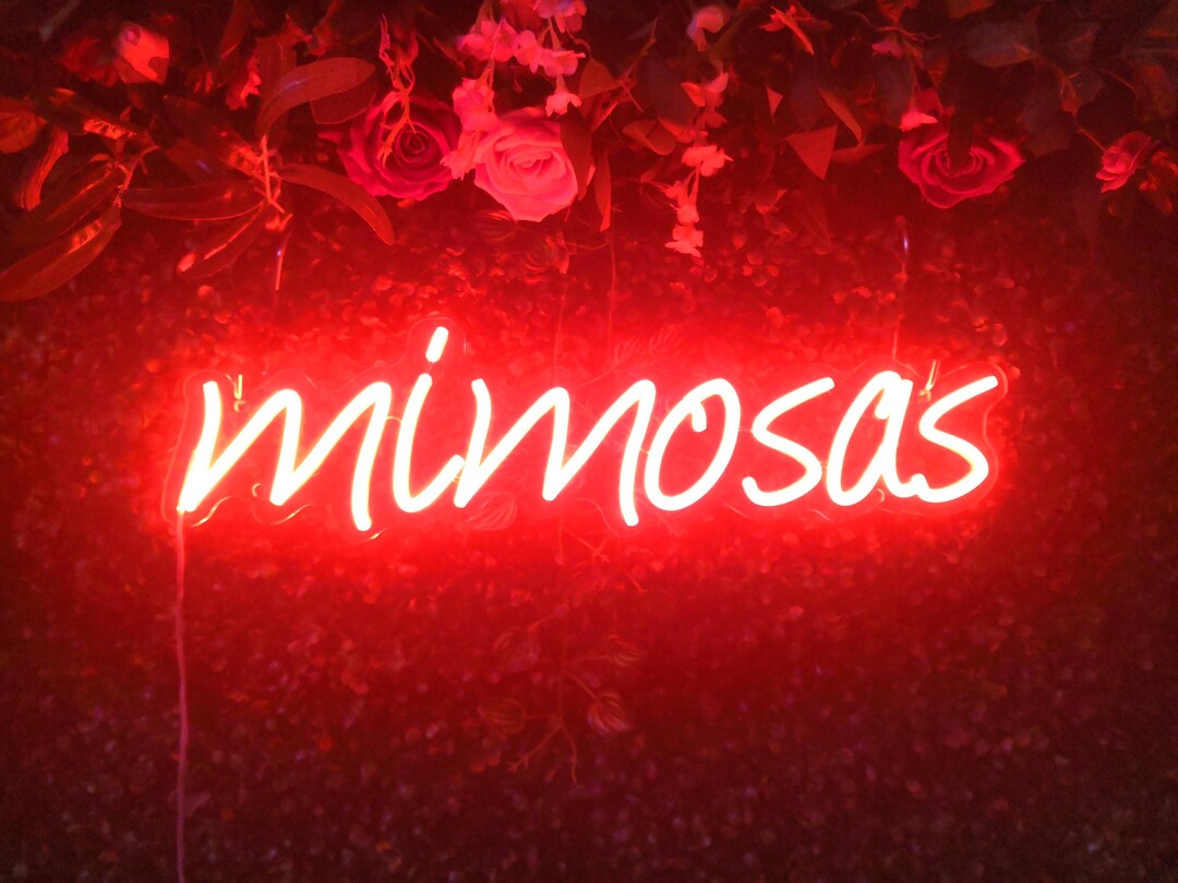 Mimosas Neon Sign Cocktail LED Light Home Party Bar Neon Light Kitchen ...