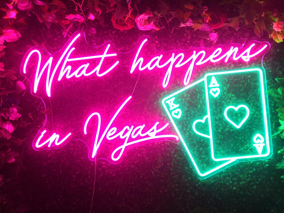 Poker Cards Neon Sign Custom Room Home Bedroom Office Decor Casino Bar ...