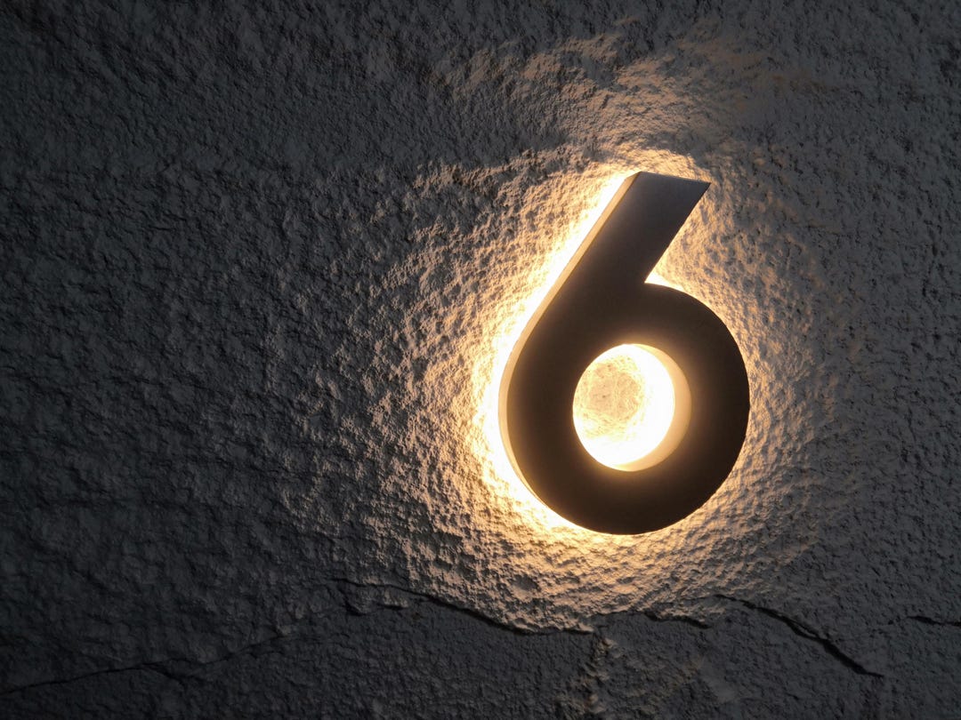 Led House Number Light, Personalized Address Sign, Custom LED Backlit ...