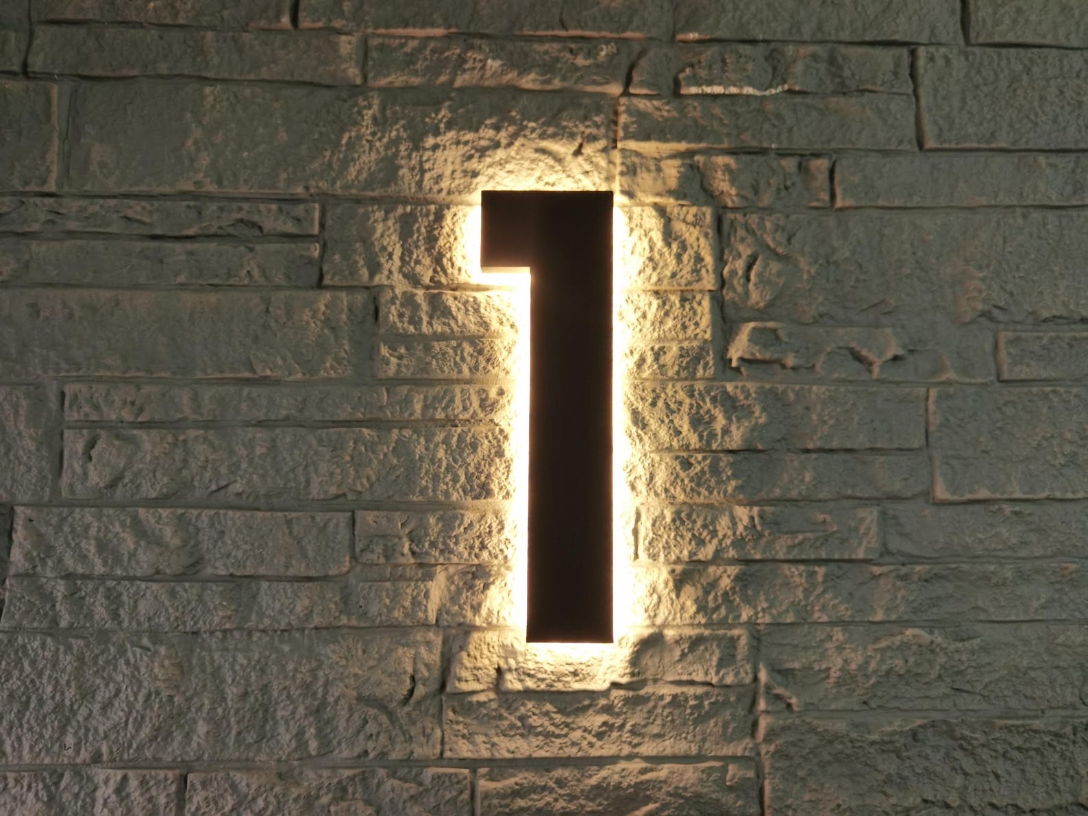 Waterproof LED Backlit House Number Sign - Stainless Steel Outdoor ...