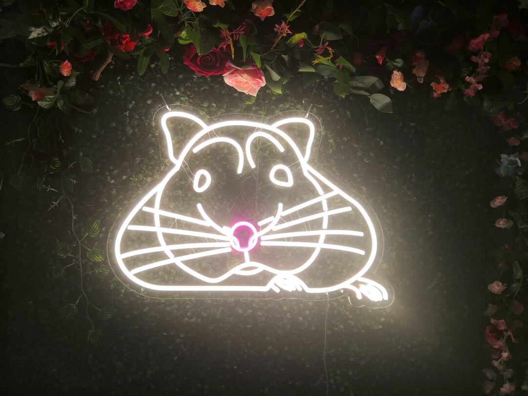 Mouse Neon Sign, Hamster Led Sign Neon Decor, Mouse Led Light, Rat Neon ...