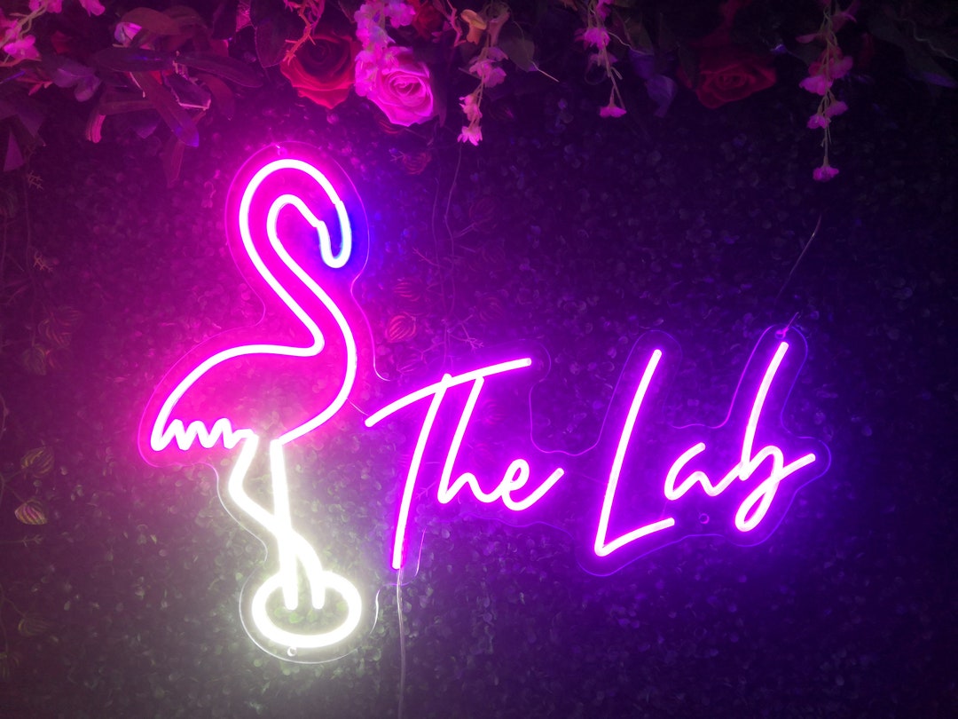 Custom Flamingo Sign Neon Light Bedroom Kid Room Home Decor Animal Led ...