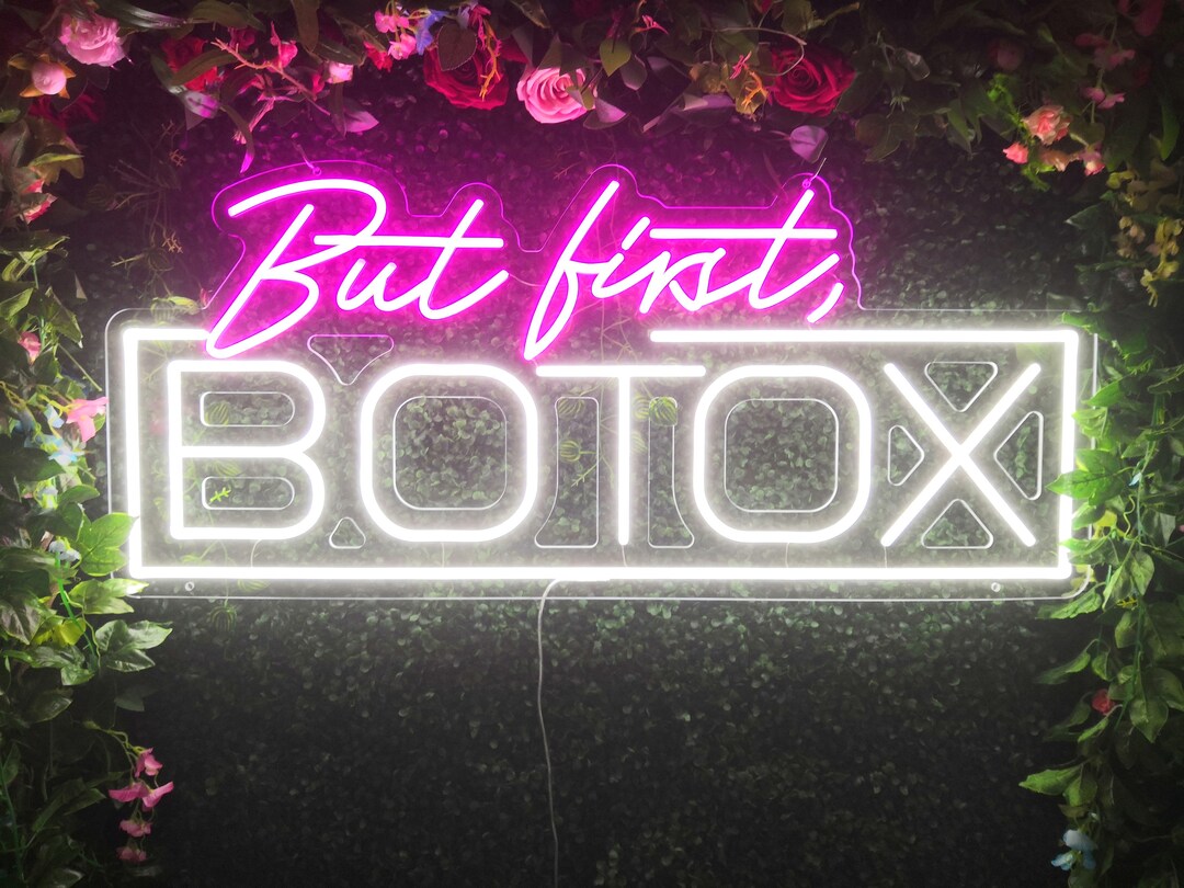 Makeup - Beauty Salon LED Neon Sign, Neon Sign but First Botox Neon ...