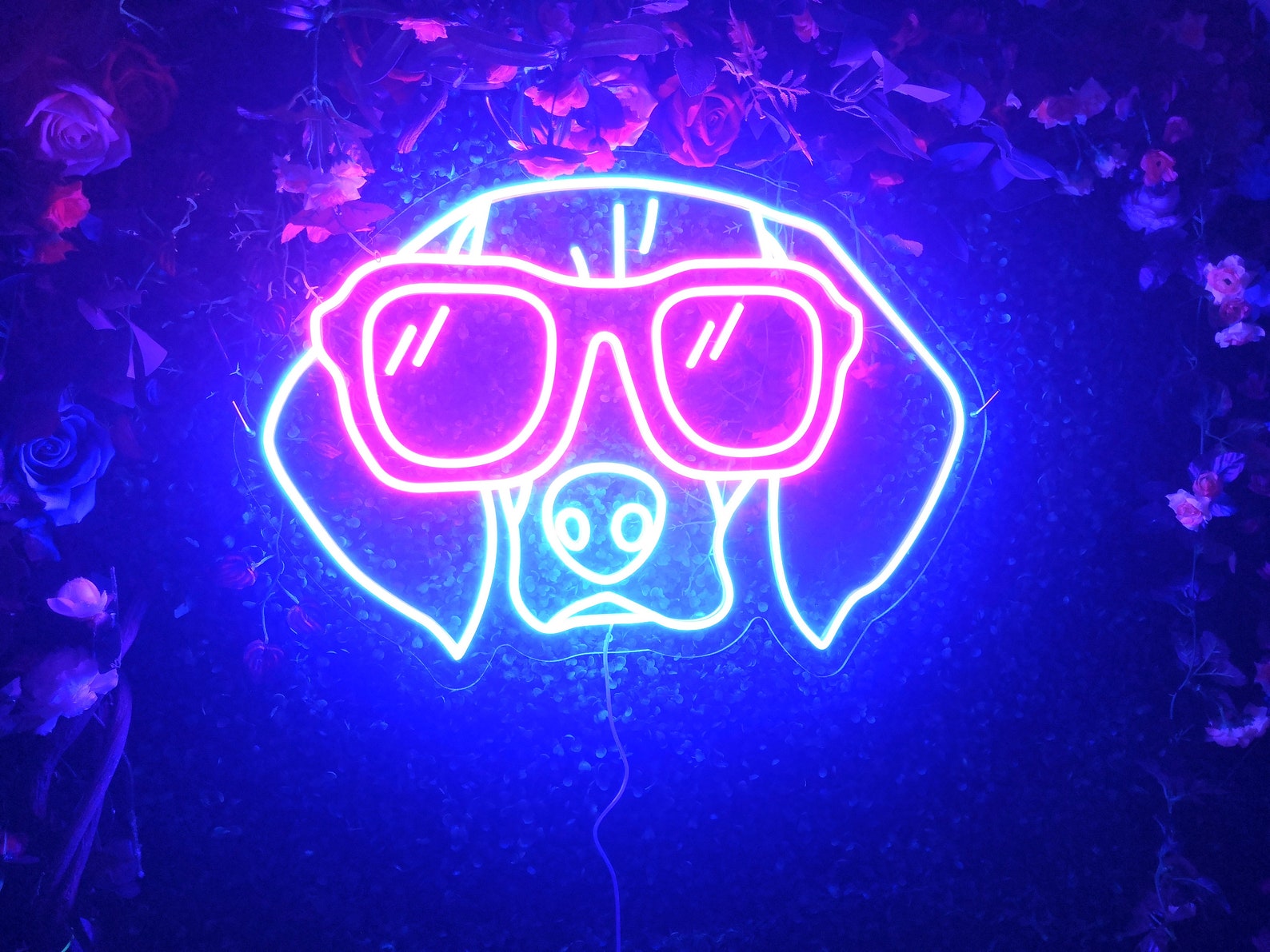 Paw Neon Sign Pet Name Sign Dog Neon Sign Dog Neon Light - Etsy