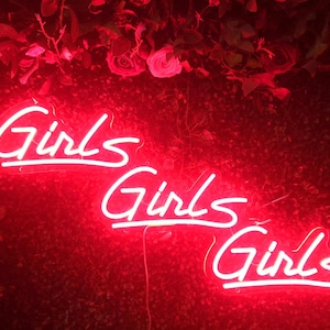Girls Girls Girls Neon Sign Wall Decor Neon Light Led Sign for Bedroom ...