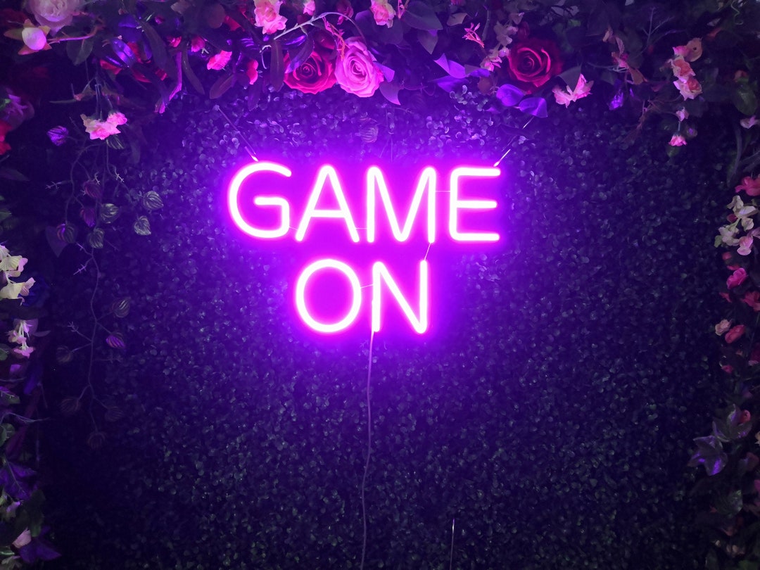 Game on Neon Sign: Gamer Room Decor, Man Cave Light - Etsy