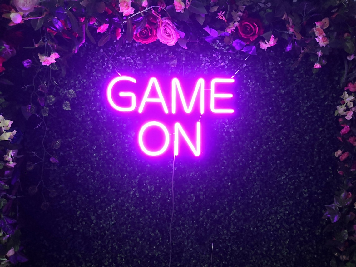 Game on Neon Sign Game on Neon Light Led Sign Gamer Game - Etsy