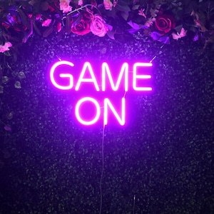 Game on Neon Sign: Gamer Room Decor, Man Cave Light - Etsy