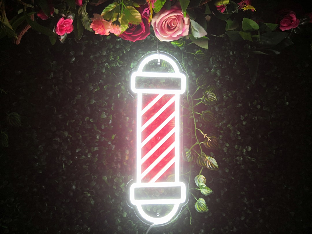 Barbershop Neon Sign, Barber Shop Decor, Custom Neon Sign, LED Light up ...