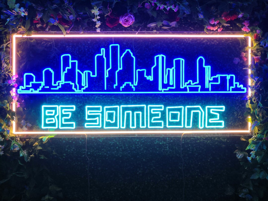 Houston Skyline Neon Sign, Custom Neon Sign for Room Decor, Neon Light ...