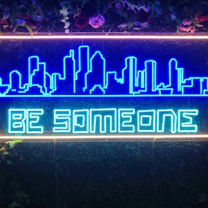 Houston Skyline Neon Sign, Custom Neon Sign for Room Decor, Neon Light ...