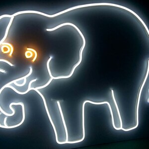 Neon Light Elephant Signneon Sign for Home Decorkids Room - Etsy