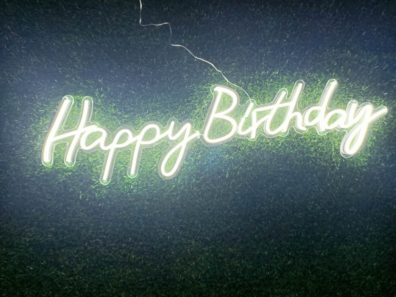 Custom Neon Sign Happy Birthday Neon Light Sign Decor Home Led - Etsy