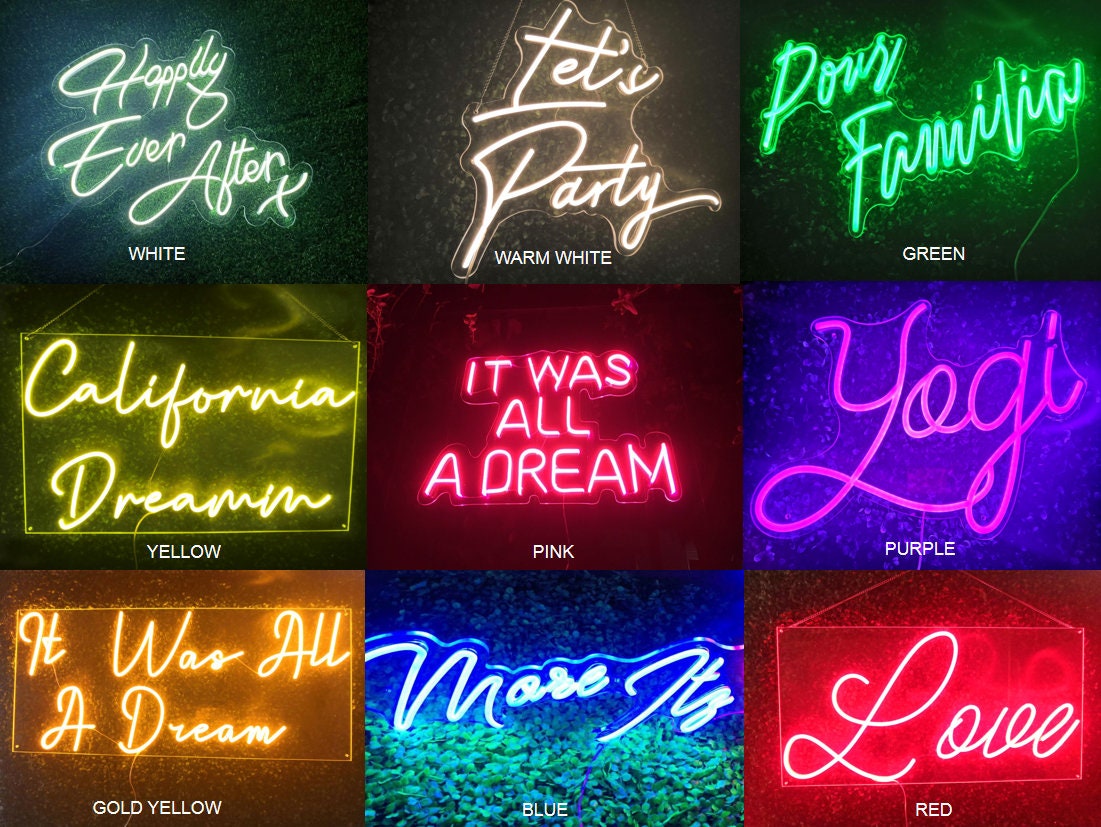 Dual Color LED Neon Sign Custom Neon Sign for Store Home | Etsy Australia