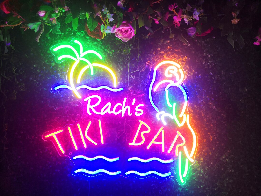 Custom Tiki Bar LED Neon Sign: Personalized Home Decor - Etsy UK