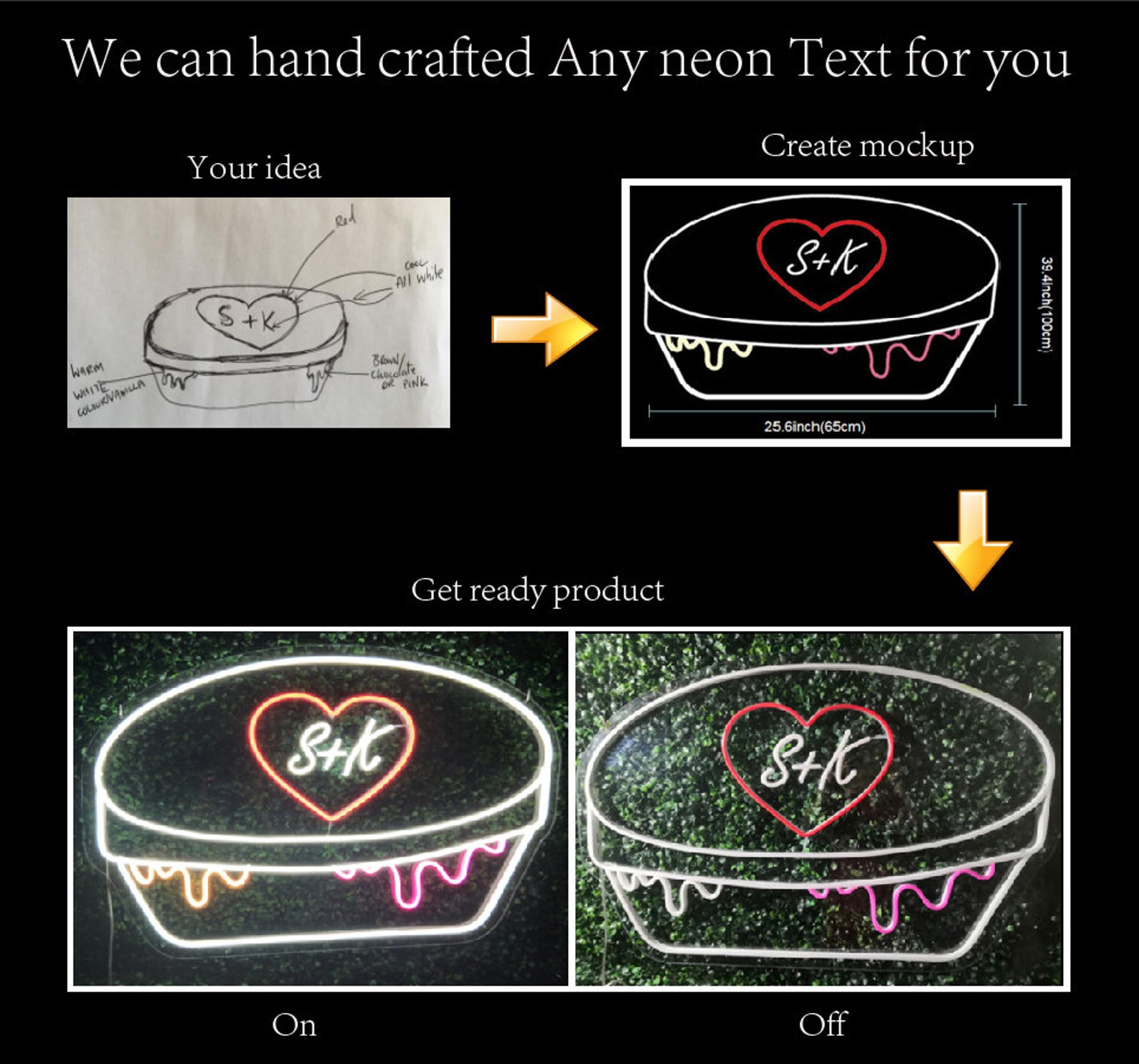 Dual Color LED Neon Sign Custom Neon Sign for Store Home | Etsy