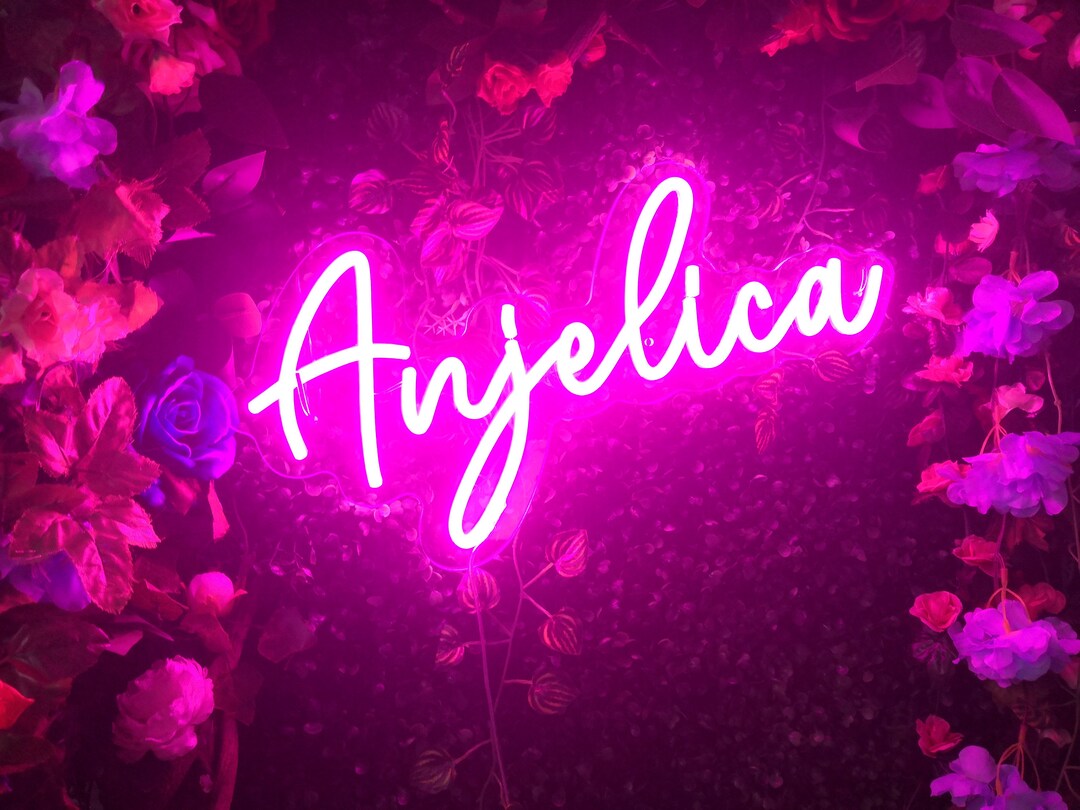 Custom Neon Sign,family Name Sign,neon Sign,neon Sign Wedding,neon Name ...