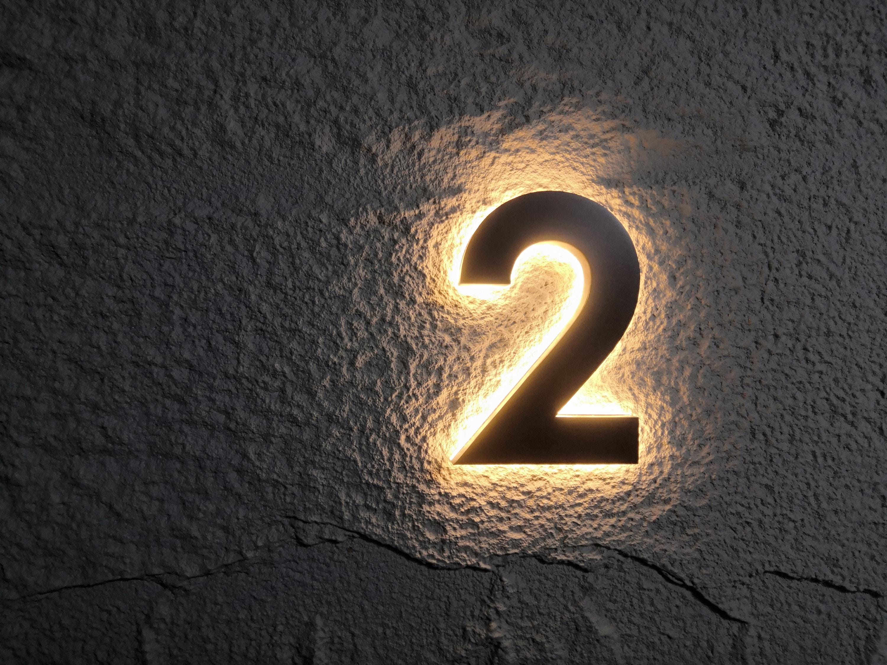 Metal LED House Number Sign: Backlit Door Number - Etsy