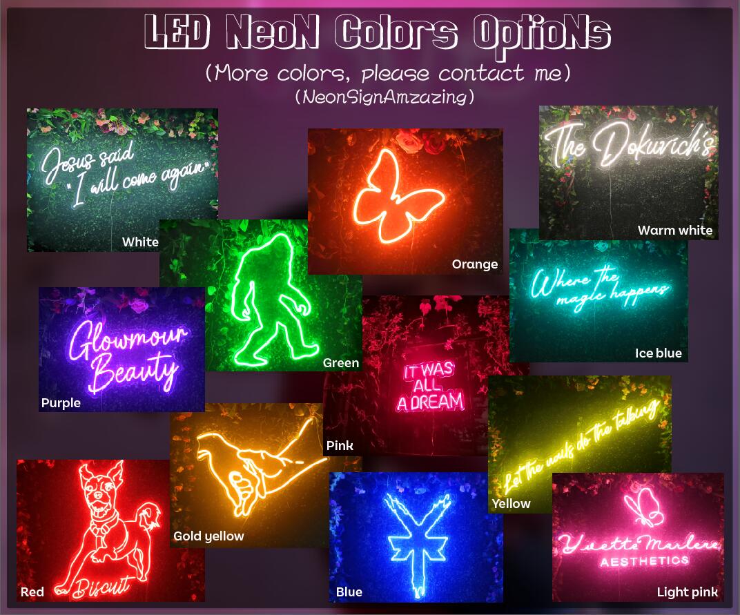 Custom Samoyed Neon Sign: Dog Portrait LED Wall Decor - Etsy