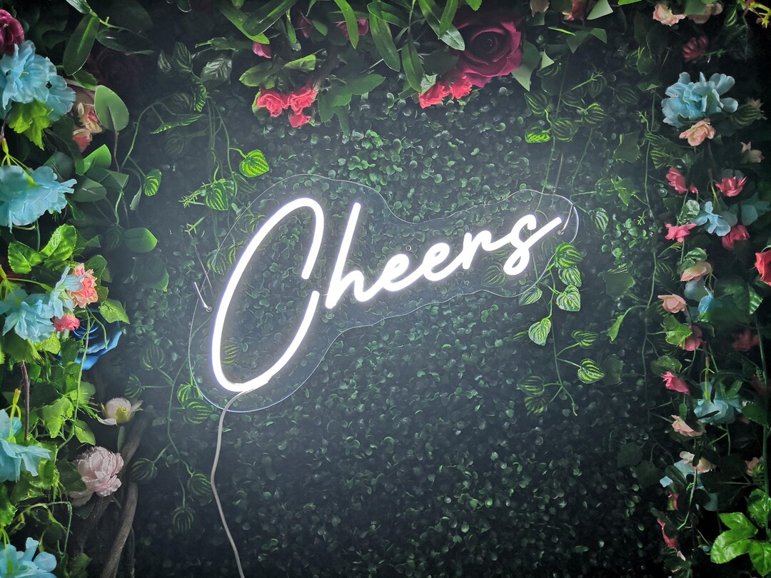 Cheers Neon Sign, Neon Sign for Wall Decor Kid Room Bar Party Wedding ...