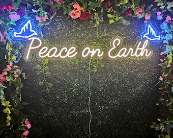 Peace on Earth Christmas Sign - Etsy
