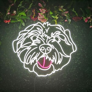 Custom Samoyed Neon Sign: Dog Portrait LED Wall Decor - Etsy