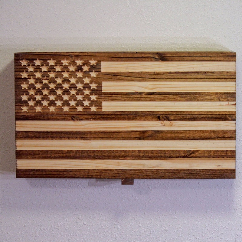 American Flag Wall Art Wood - Etsy