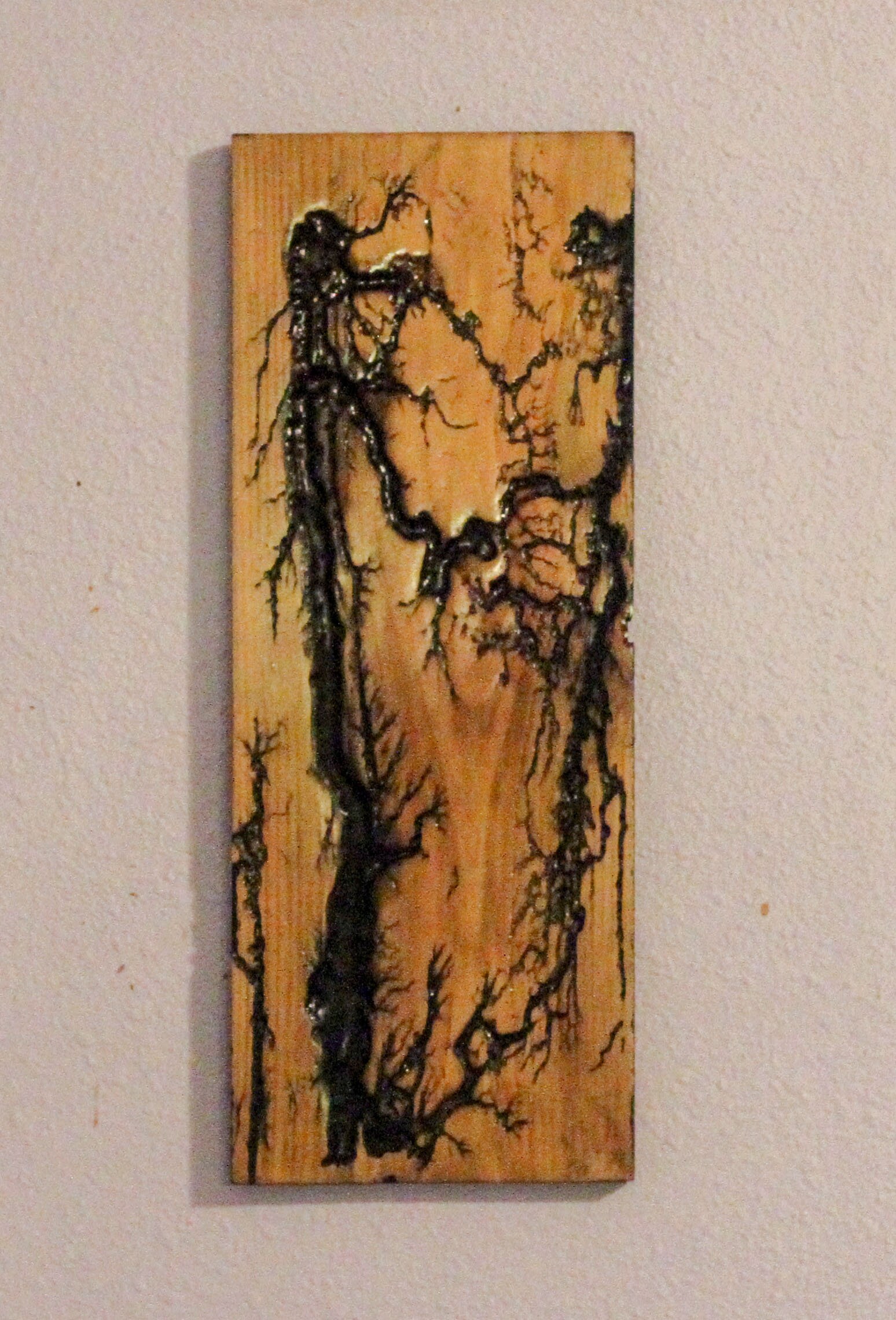 Lichtenberg Wood Burning, Rustic Wooden Wall Art, Lightning Wall ...