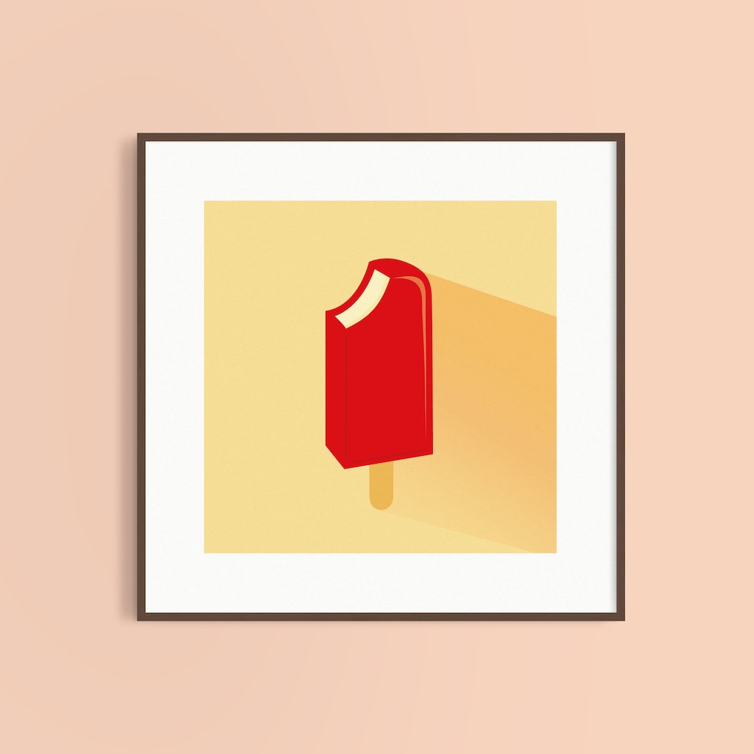 Ice Cream, Ice Lolly Strawberry Split - Etsy