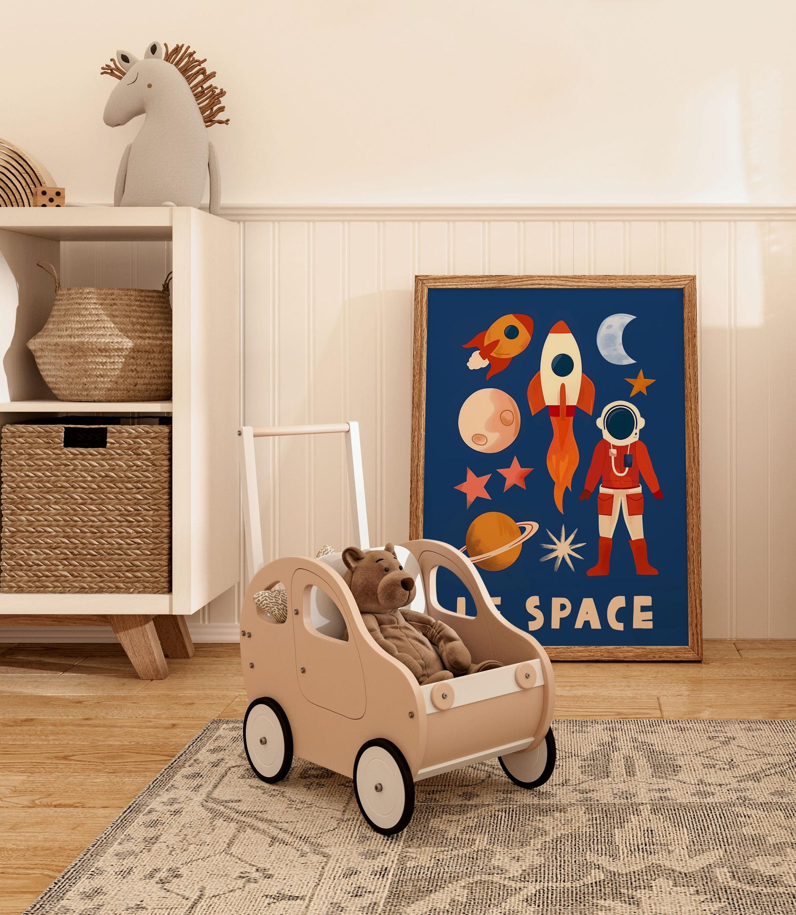 Cute Space Themed Digital Poster - Printable, Perfect for Nursery and ...