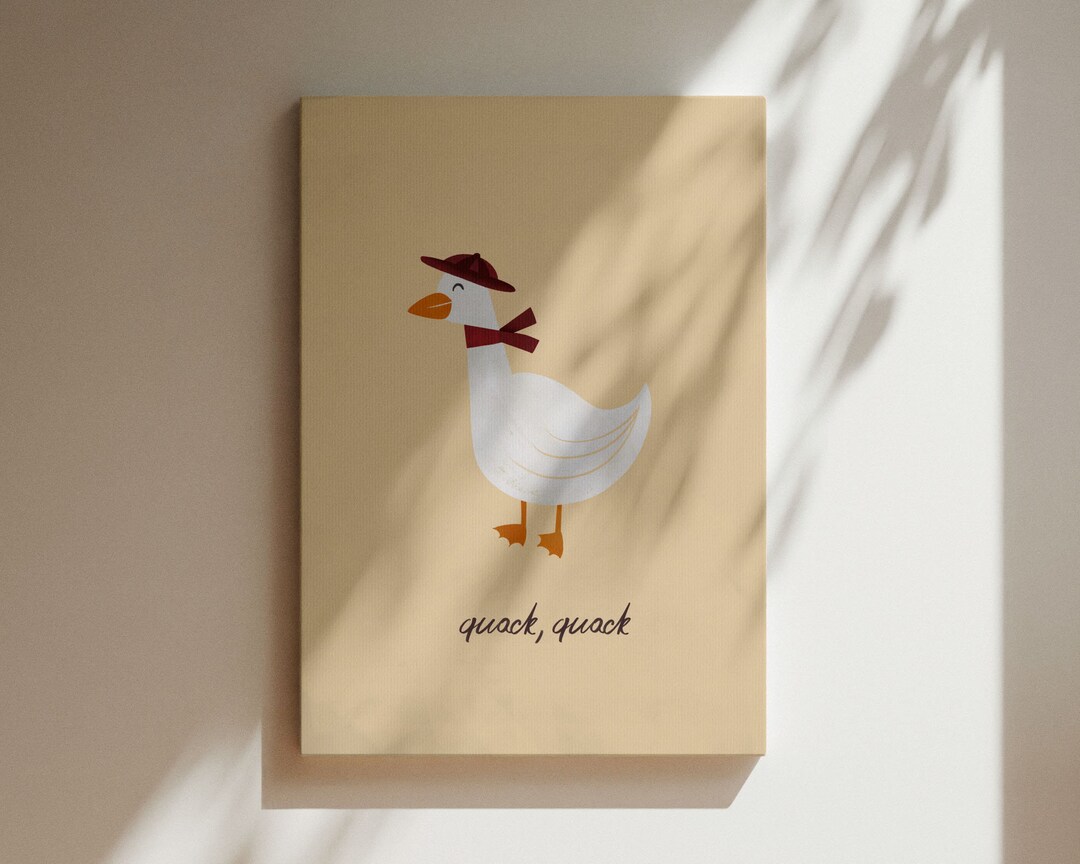 Cute Goose Poster, Nursery Kid's Room Decor, Gender Neutral, Happy ...