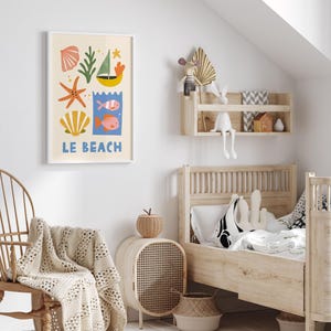 Cute Beach Themed Digital Poster - Printable, Perfect for Nursery and ...