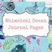 Whimsical Ocean Journal Pages, Mermaid Nautical Sea Junk Journal ...