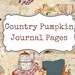 Country Pumpkin Journal Pages Fall Pumpkin Junk Journal - Etsy