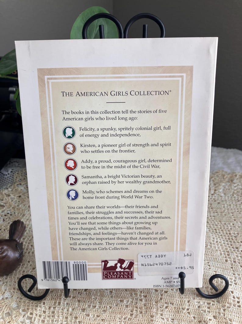 FIRST EDITION Meet Addy: an American Girl Book One, 1993 Pleasant ...