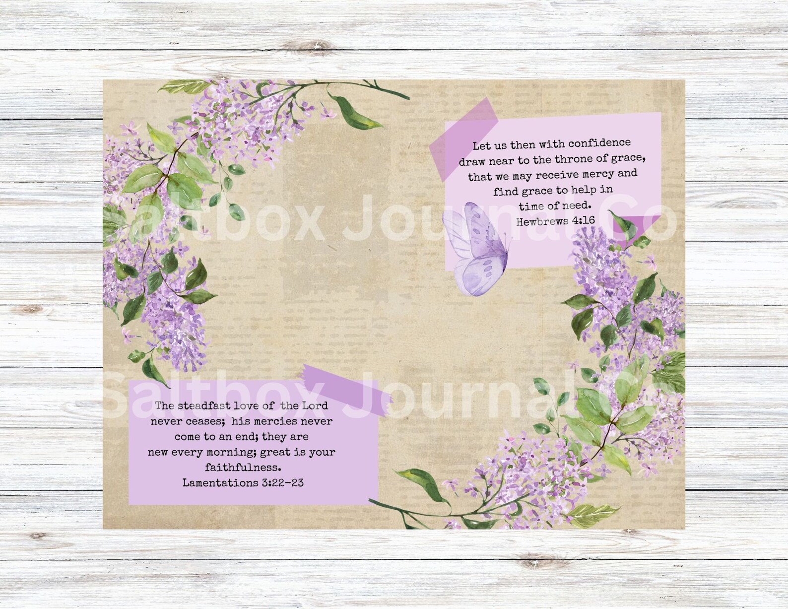 Lilac Scripture Journal Pages: Printable Bible Journaling (digital ...