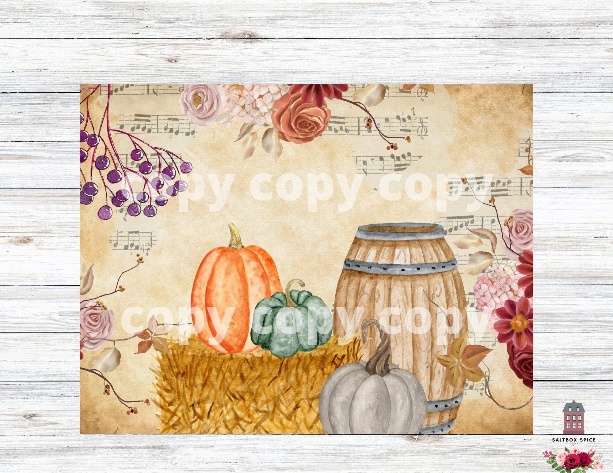 Country Pumpkin Journal Pages Fall Pumpkin Junk Journal - Etsy