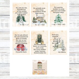 Winter Scripture Bookmarks: Watercolor Bible Verse Cards (digital ...