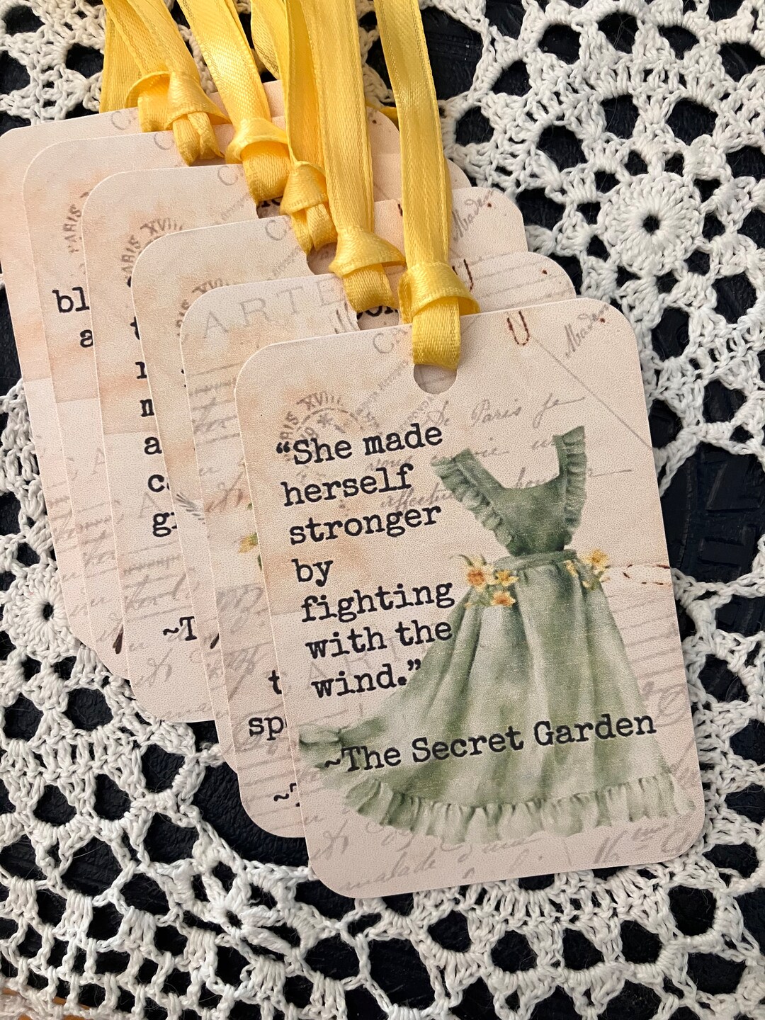 Secret Garden Gift Tags, Bookish Gift, the Secret Garden Book Quotes ...