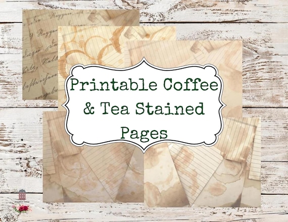 Coffee Stained Lined Paper