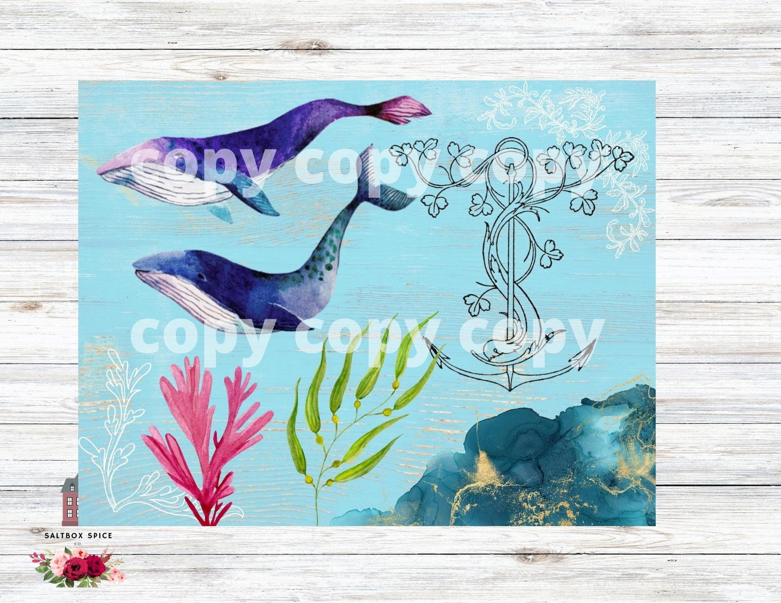Whimsical Ocean Journal Pages, Mermaid Nautical Sea Junk Journal ...