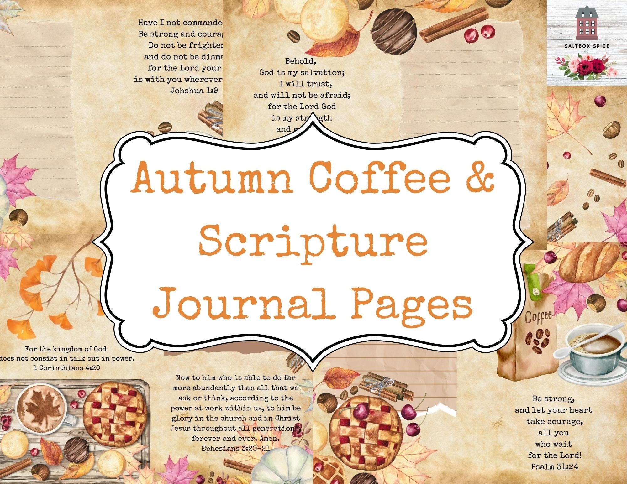 Fall Coffee and Scripture Journal Pages Christian Fall Junk - Etsy