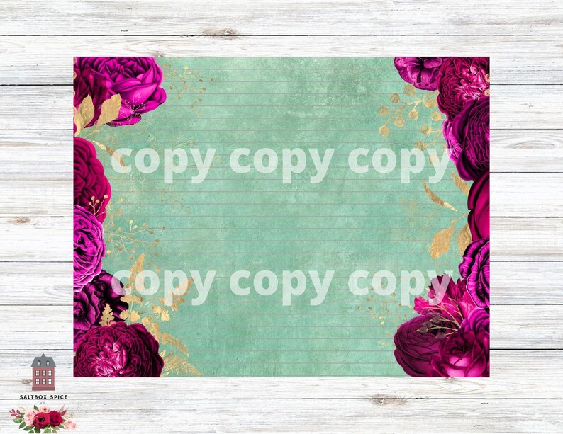 Actress and Floral Journal Pages Purple Flower Amaranth - Etsy