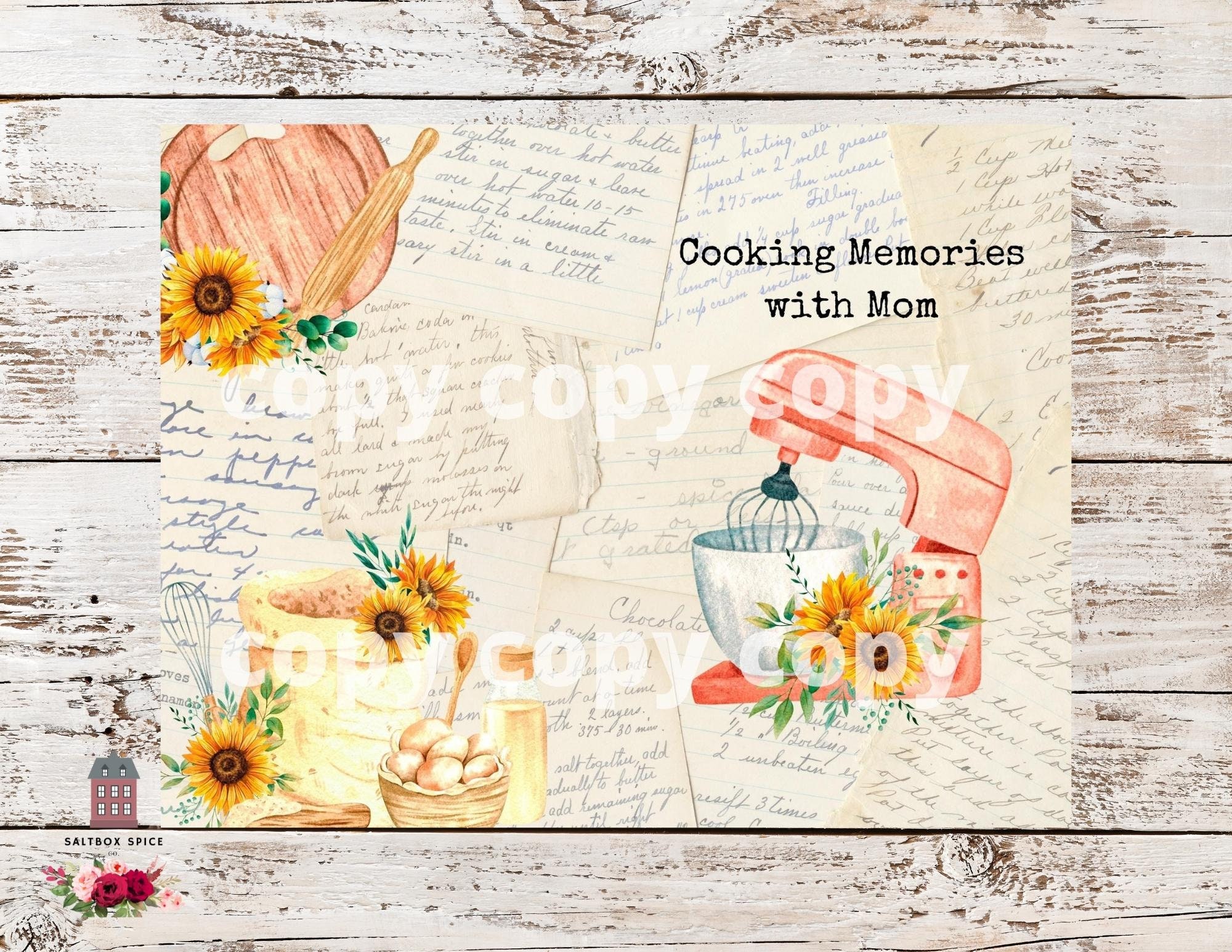 Cooking Memories With Mom Printable Journal, Mothers Day Gift, Project ...
